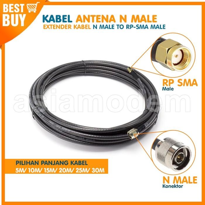 Jual Extender Kabel Antena Log Periodik OMNI N Male to RP SMA Male - 5 ...