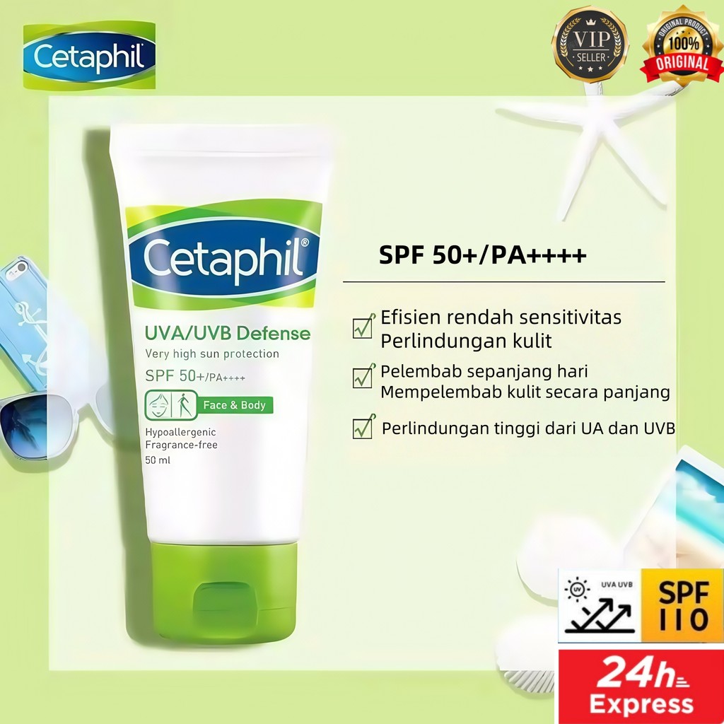 Jual 【COD ORI】Cetaphil UVA/UVB Defense sunscreen SPF50+ PA++++ 50ml ...