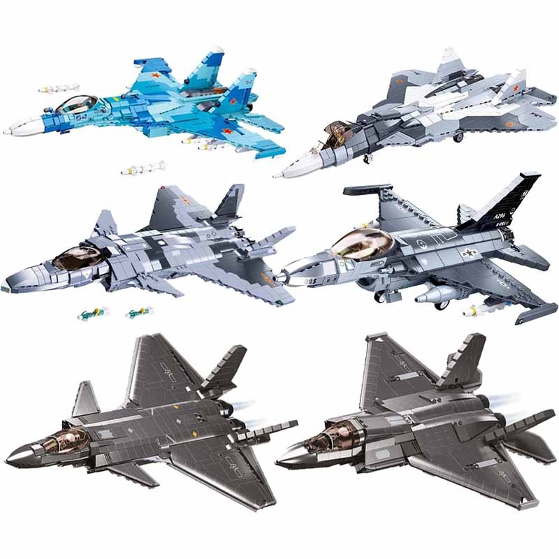 Jual Sluban Modern Military Helicopter Sukhoi Su-57 Su-27 Aircrafts F/A ...