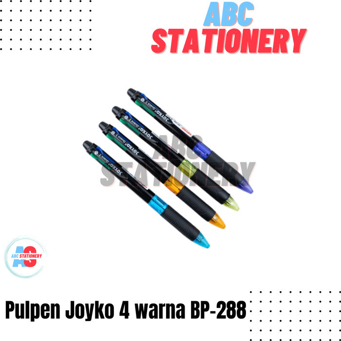 Jual Pulpen Joyko 4 warna BP-288 (1 pak isi 12 pcs) | Shopee Indonesia