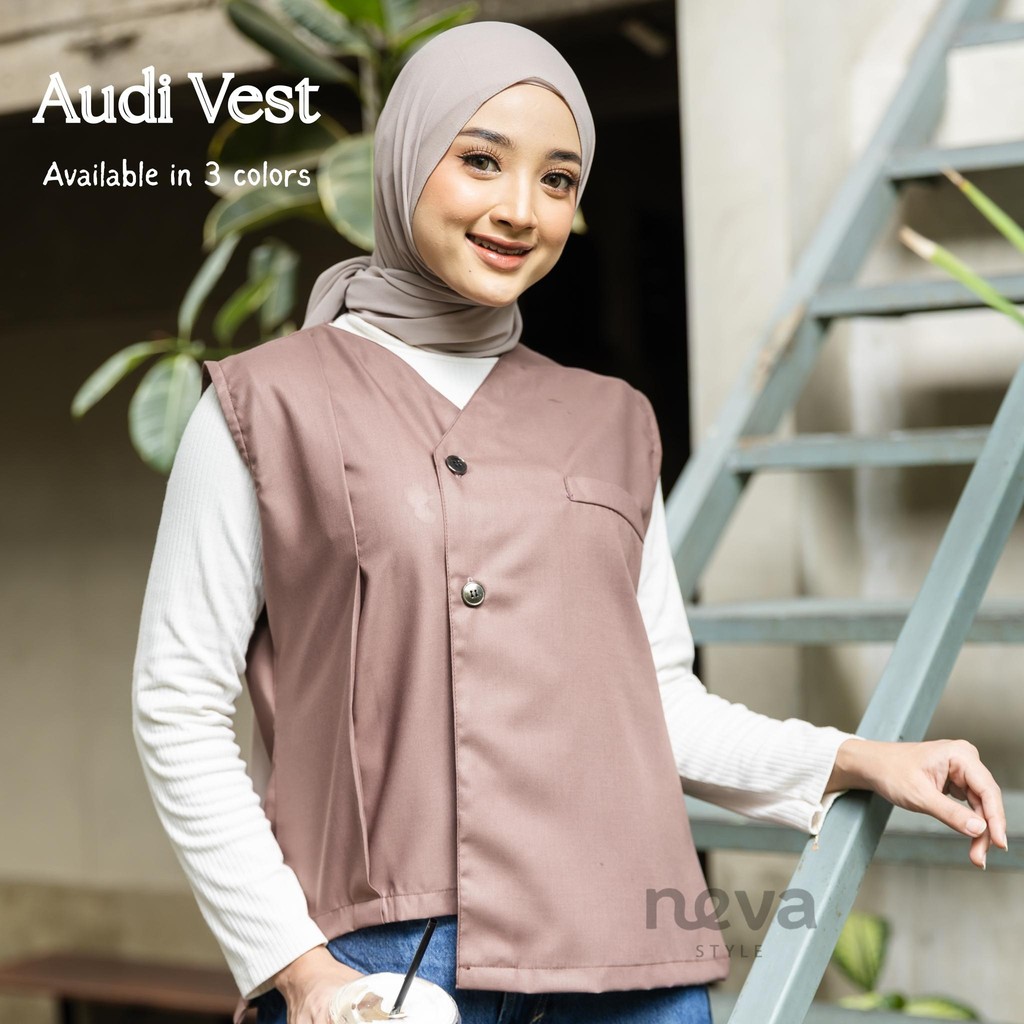 Jual Neva Style - Audi Crop Vest Wanita Asimetris / Outer Korean Style ...