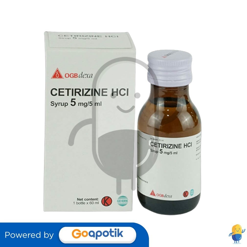 Jual Cetirizine Hcl Ogb Dexa Medica 5 Mg/5 Ml Syrup 60 Ml / Alergi ...
