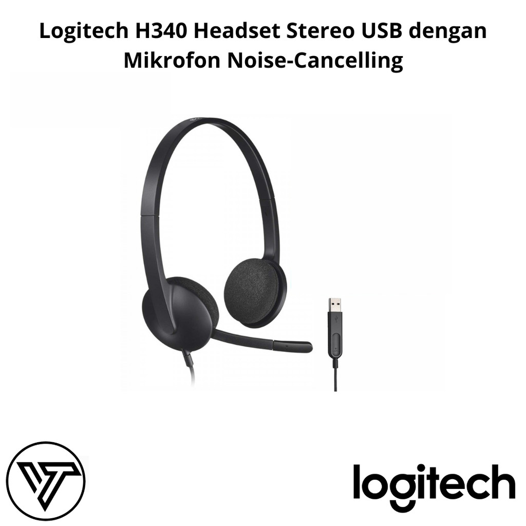 Jual Logitech H340 Headset Stereo USB dengan Mikrofon Noise-Cancelling ...