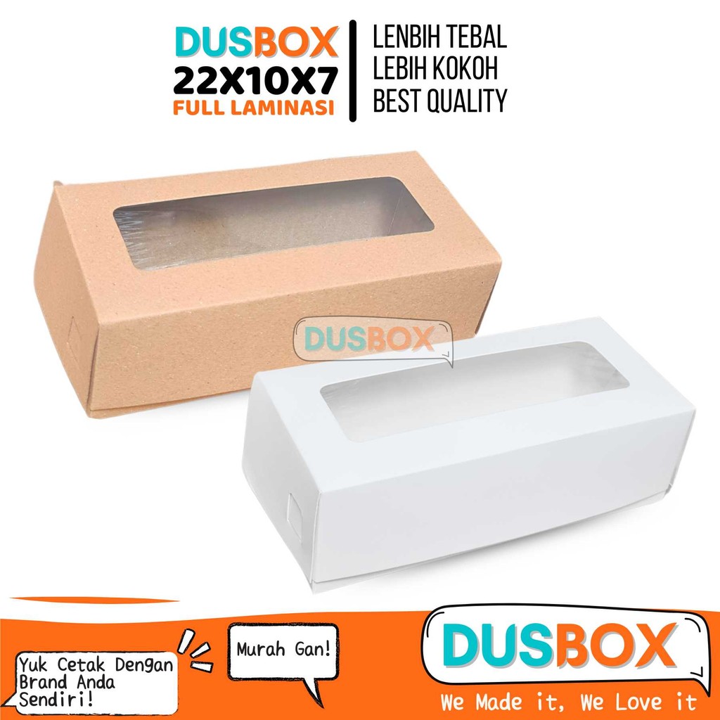 Jual Dus 22x10x7 Jendela / Dus Bolu Gulung 22x10x7 / Dus Brownies Box ...