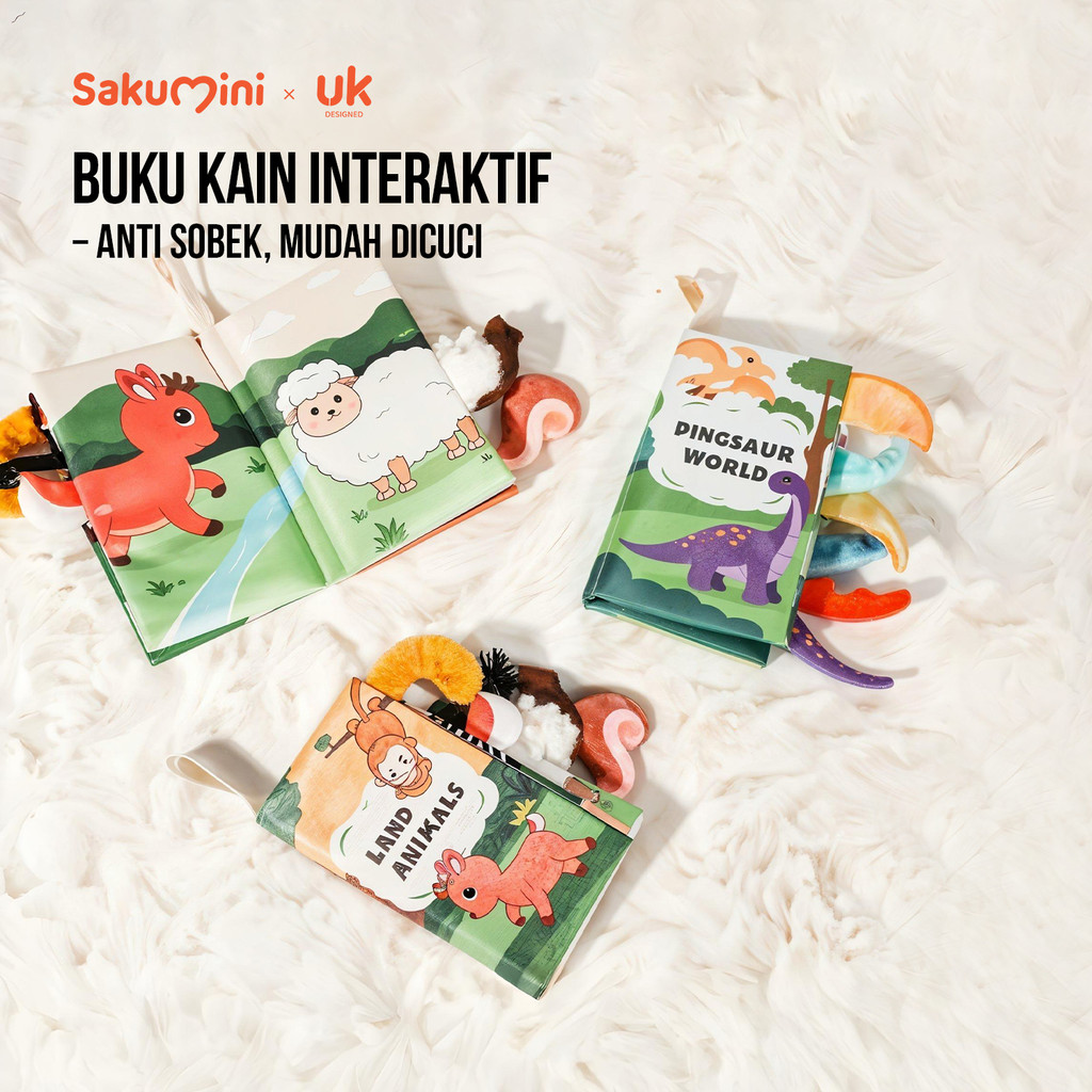 Jual Sakumini Soft Busy Book Cloth Buku Kain Bantal Bayi Karakter ...