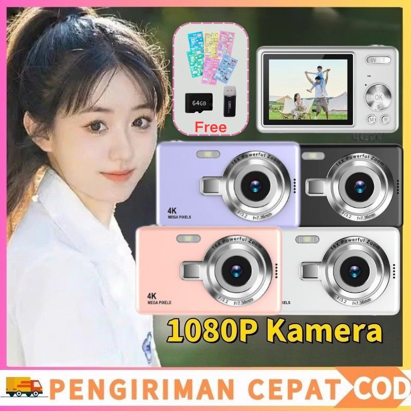 Jual 【COD】FREE Stiker 4K Camera Digital Digicam Kamera Pocket 48MP ...