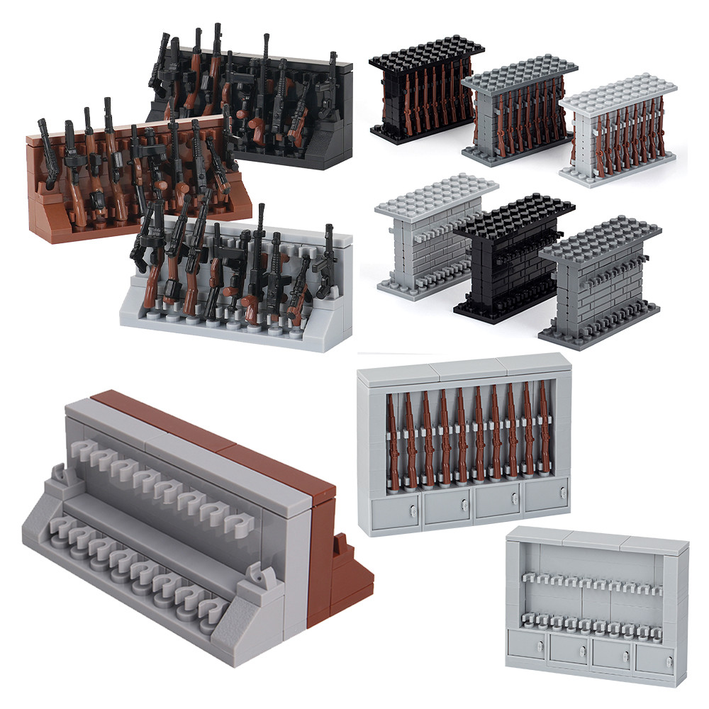 Jual MOC Weapon Rack Bricks WW2 Gun War Military Sniper Rifle ...