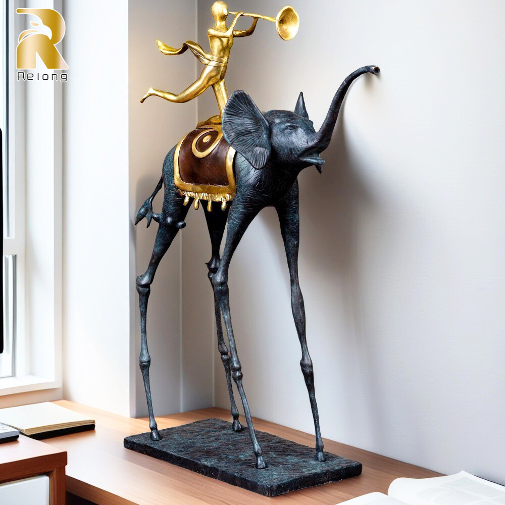 Jual 65cm The Dali Elephants Bronze Sculpture Famous Triumphant ...