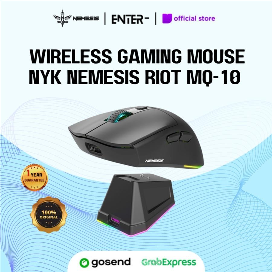 Jual Wireless Dual Gaming Mouse NYK Nemesis Riot MQ-10 With Charging ...