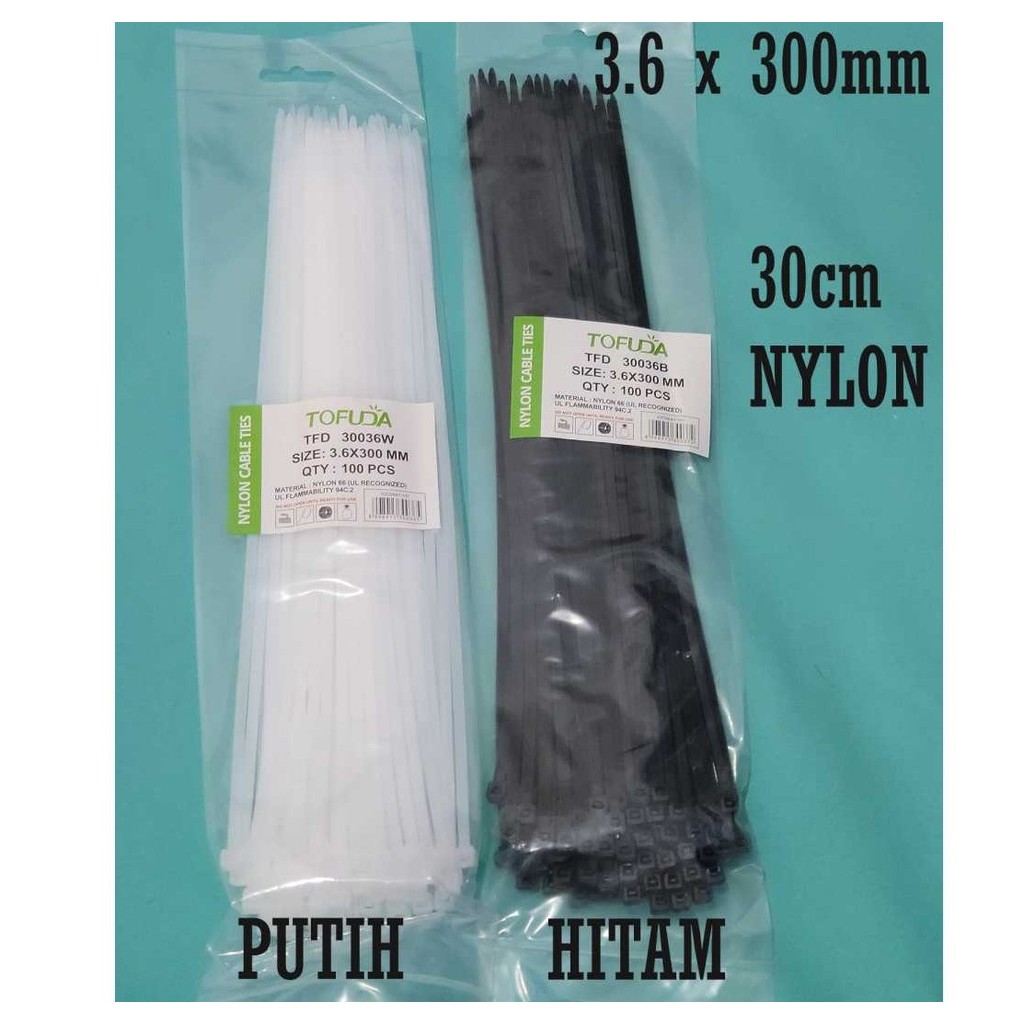 Jual SP4 Bungkus 100 Pcs Kabel Tis 300 mm 30 cm x 3.6 mm Cable Tie Ties Zip Cable 300mm 30cm Per ...