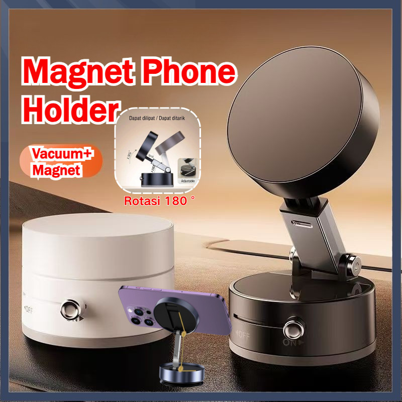 Jual 【COD】Magnet Car Holder 180° Rotation Adjustable Car Suction Mobile ...