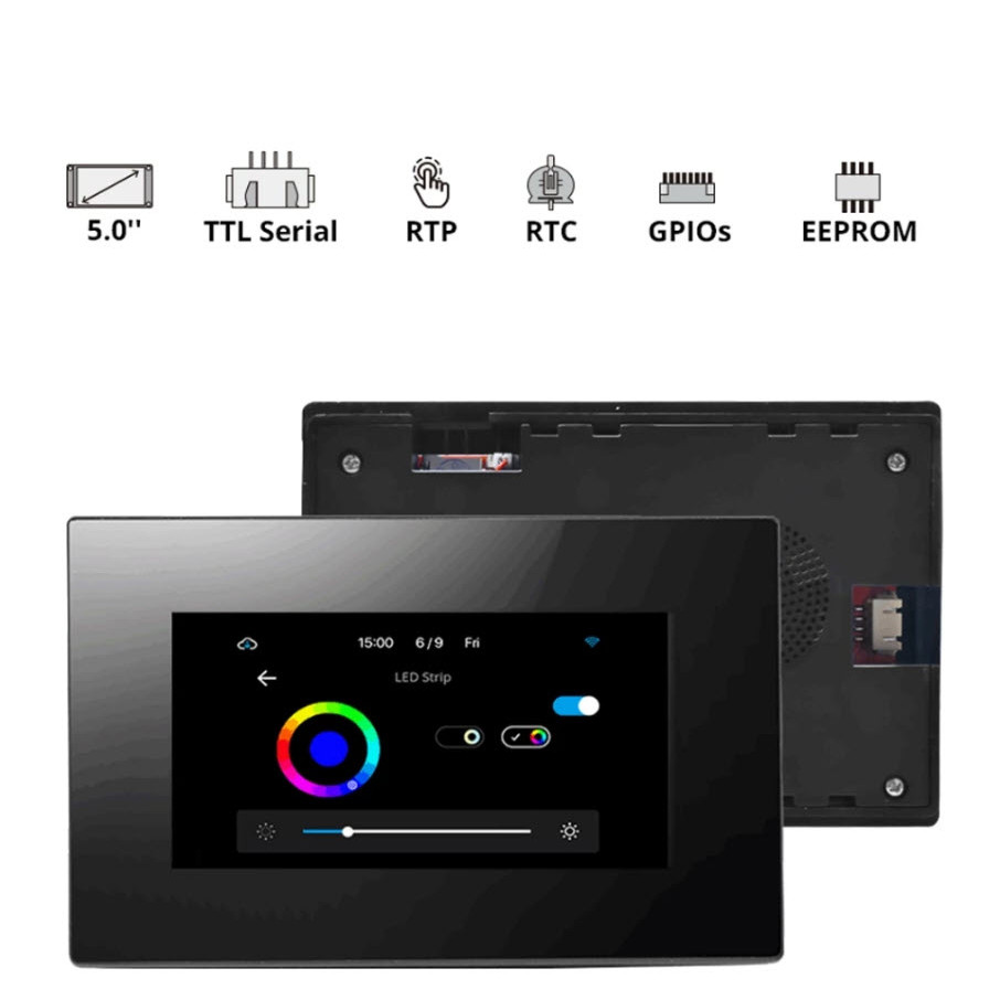 Jual LCD Nextion Intelligent 5.0" Inch HMI LCD Capacitive/Resistive ...