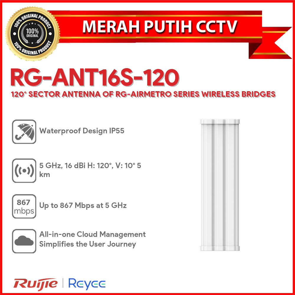 Jual RUIJIE REYEE RG-ANT16S-120 120° SECTOR ANTENNA OF RG-AIRMETRO ...