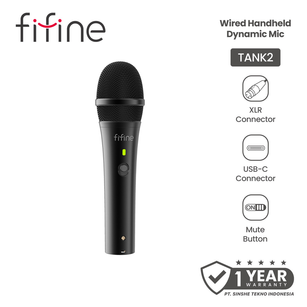 Jual FIFINE TANK2 Mic Dynamic XLR + USB-C – Podcast, Karaoke, Streaming ...