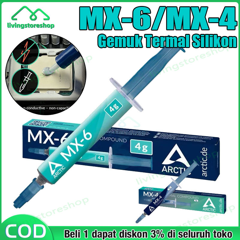 Jual Thermal Paste ARCTIC MX6 Thermal Compound Thermal Grease | Shopee ...