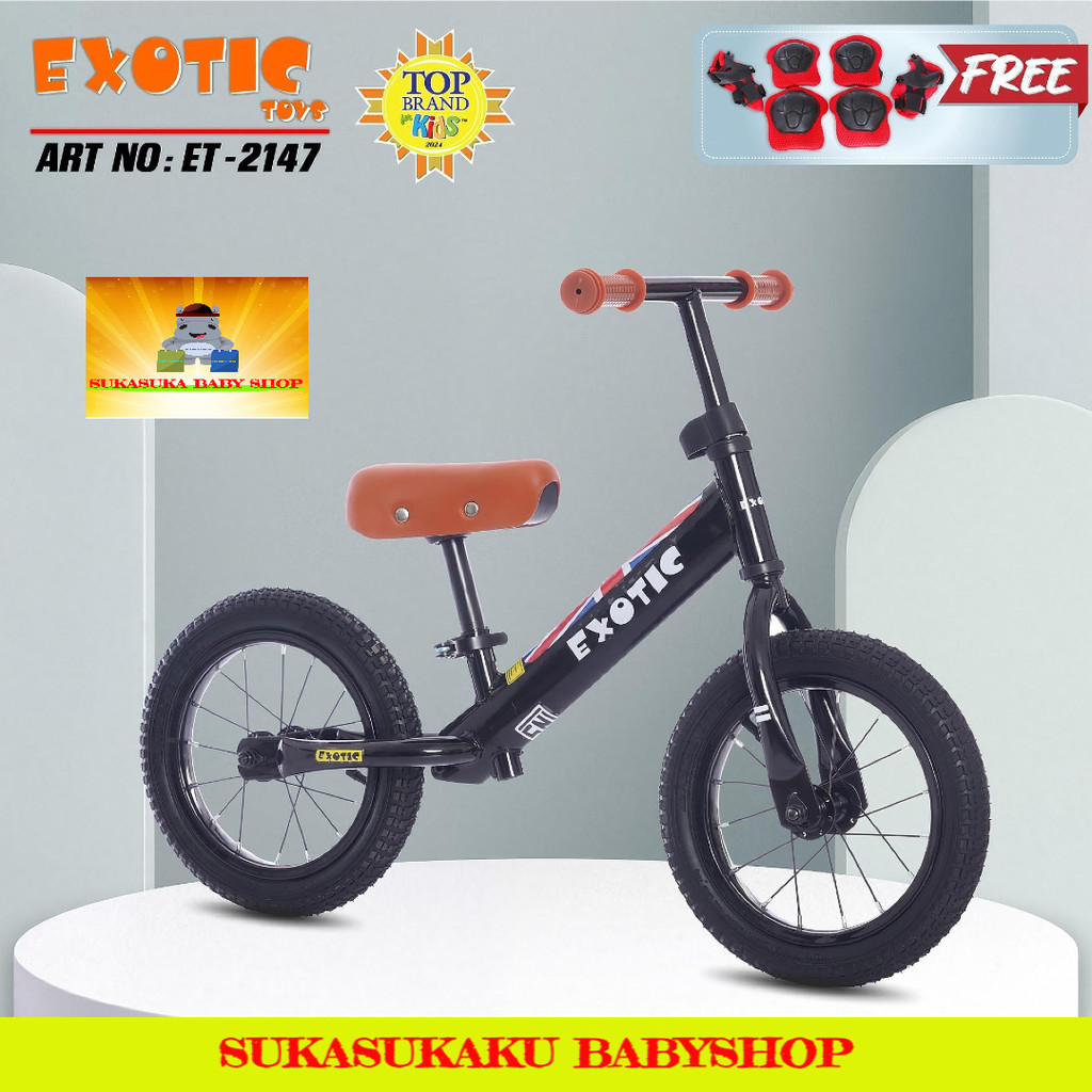Jual Sepeda Anak Balance Bike EXOTIC ET 2147 Free Pad Pengaman Push Bike Tanpa Pedal | Shopee ...