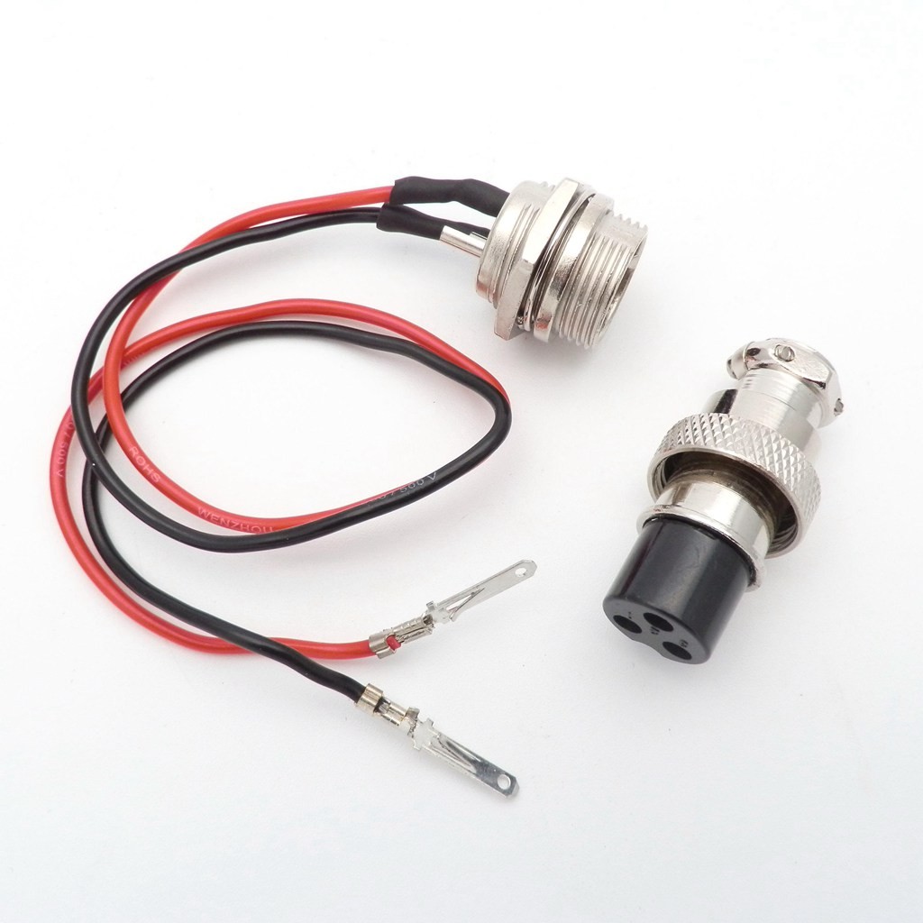 Jual Female or Male Battery arger 3 Prong Socket Connector Plug GX16 ...