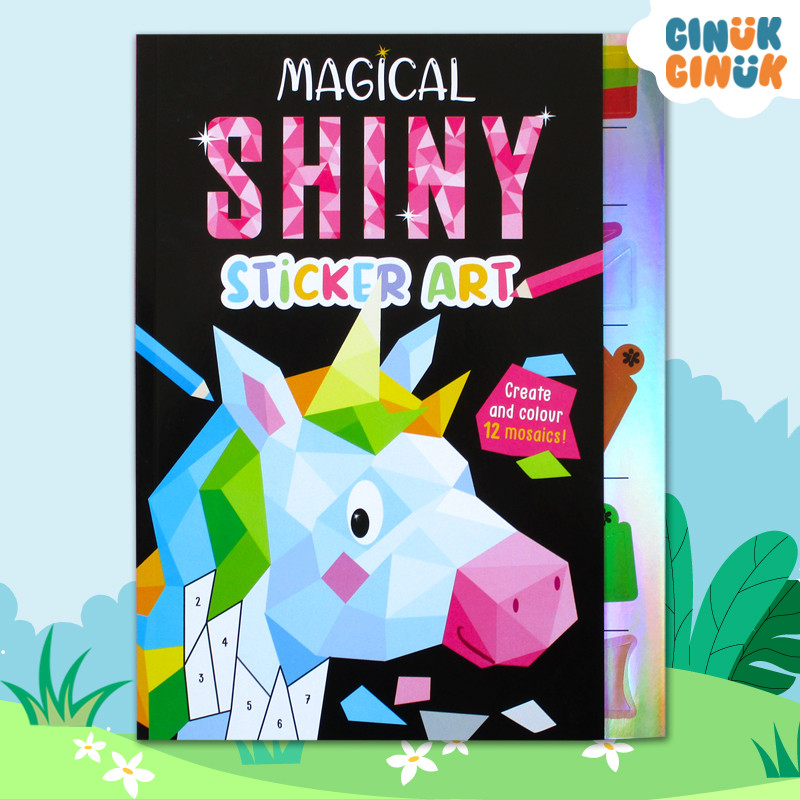 Jual Magical Shiny Sticker Art Book (Create and Colour 12 Mosaic ...
