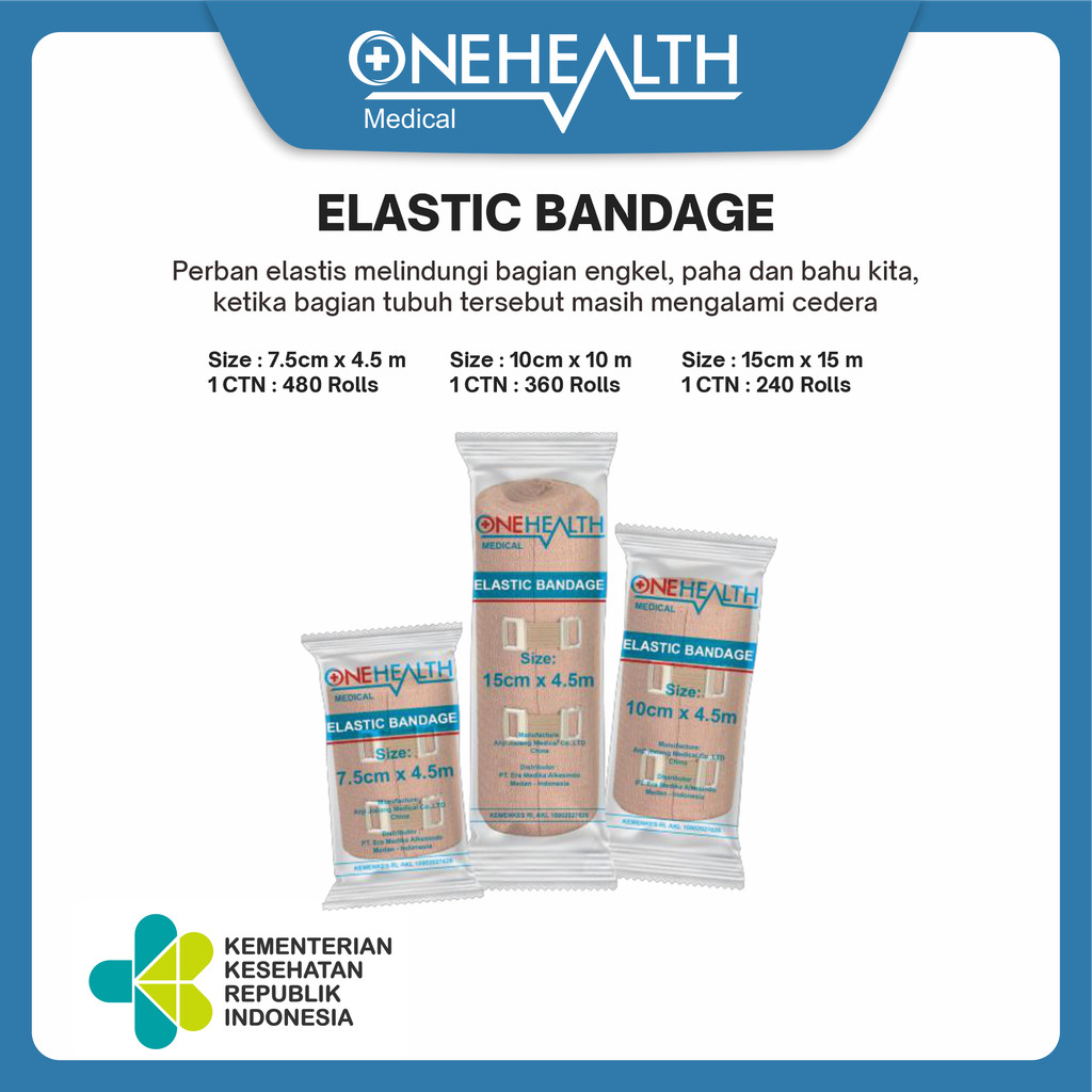 Jual Onehealth Elastic Bandage | Perban Elastis 7.5cm x 4.5m | Shopee ...