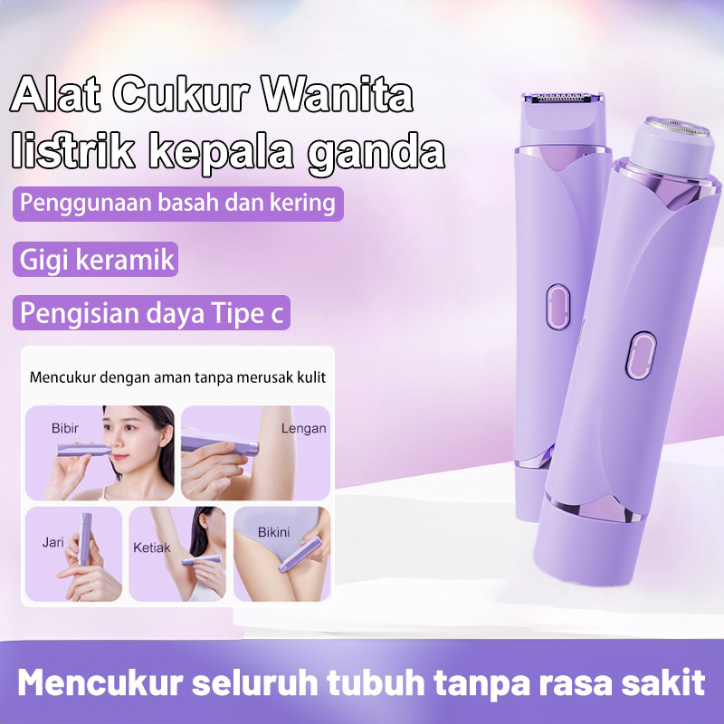 Jual Alat Cukur Wanita Kepala Ganda Alat cukur bulu kemaluan Mini Epilator Shaver Hair Pencukur ...