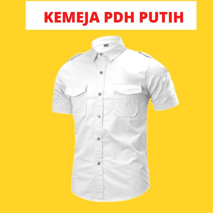 Jual Baju Kemeja PDH PDL Putih - Baju Korsa - Seragam PDH Lengan Pendek ...