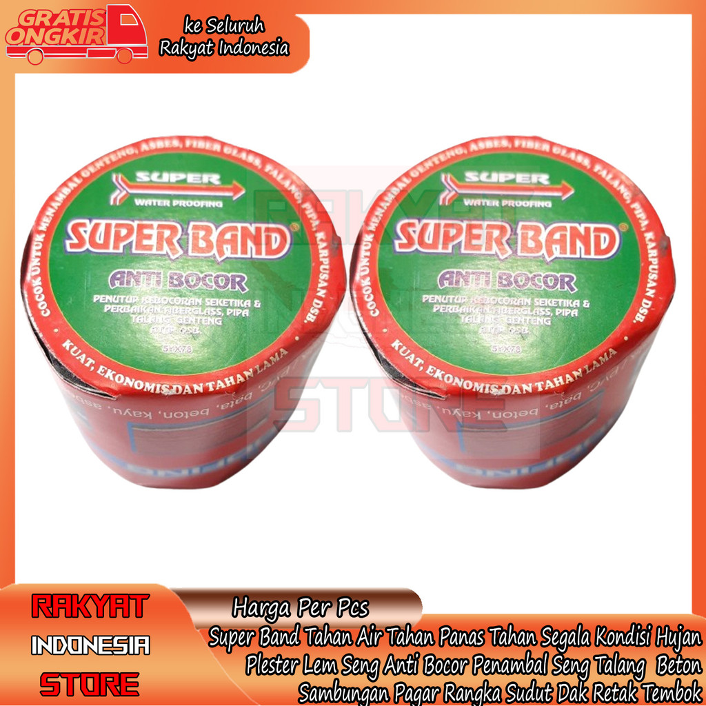 Jual Super Band Lem Seng Waterproofing Tambalan Atap Talang Sambungan Pipa Kolam Drum Tangki ...