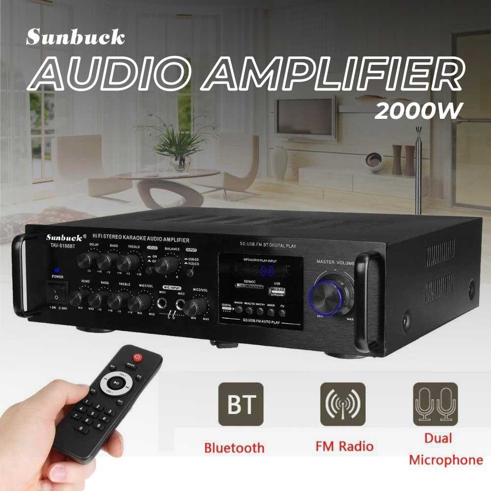 Jual Sunbuck Bluetooth EQ Audio Amplifier Home Theater FM 2000W - TAV ...