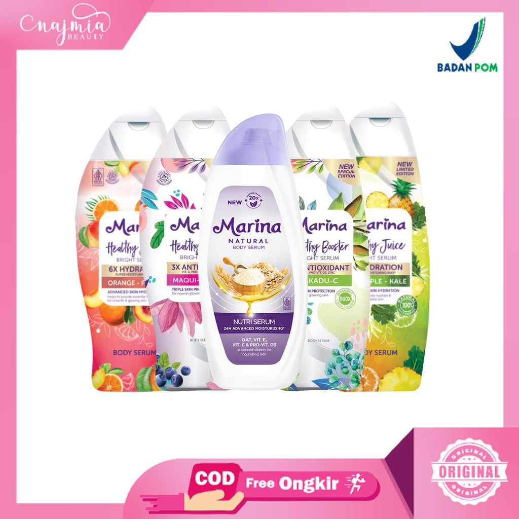 Jual Najmia 3 (Beli 2 lbh murah) Marina Healthy Booster Bright Body Serum All Variant ...