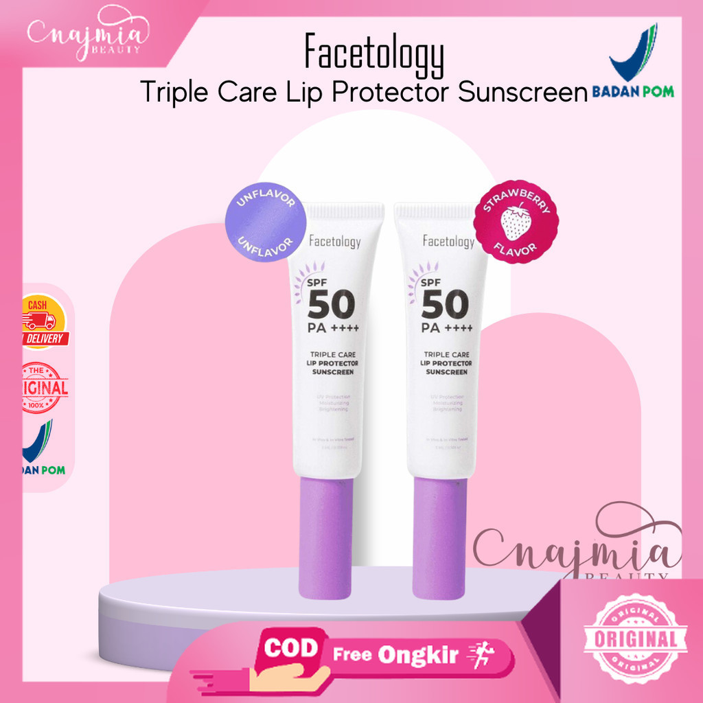 Jual Najmia - FACETOLOGY Triple Care Lip Protector Sunscreen | Shopee ...
