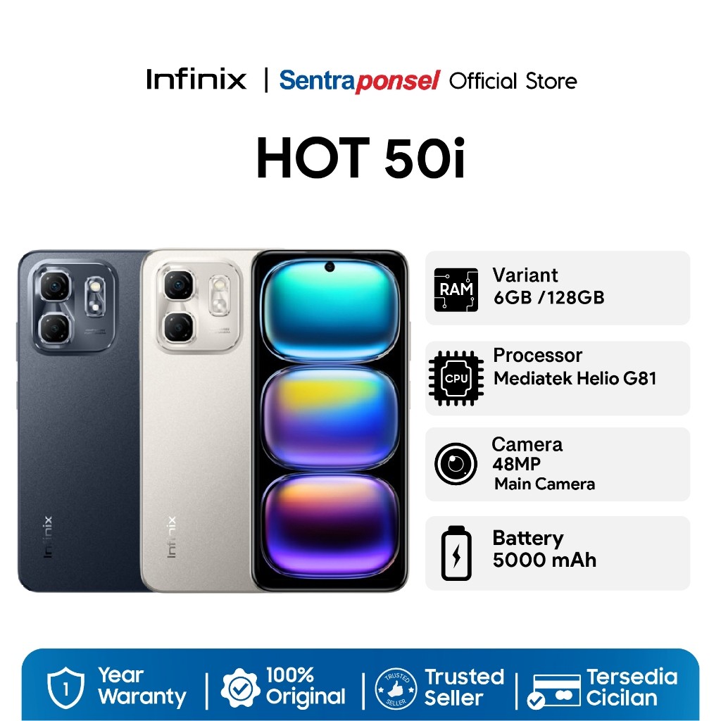 Jual Infinix Hot 50i 6/128 GB RAM 6GB ROM 128GB NFC | Shopee Indonesia