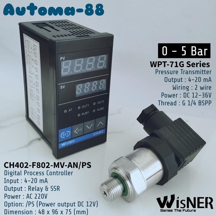 Jual Aauto Wisner CH402 AC 220V Digital Pressure Controller Indicator 0 ...