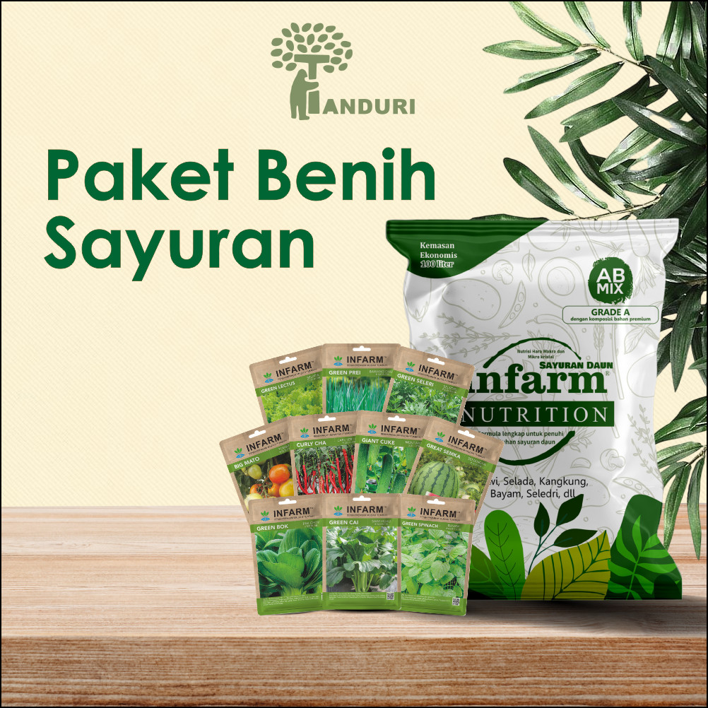 Jual TANDURI - Paket Lengkap 10 Benih Sayuran FREE AB Mix Sayur Benih ...