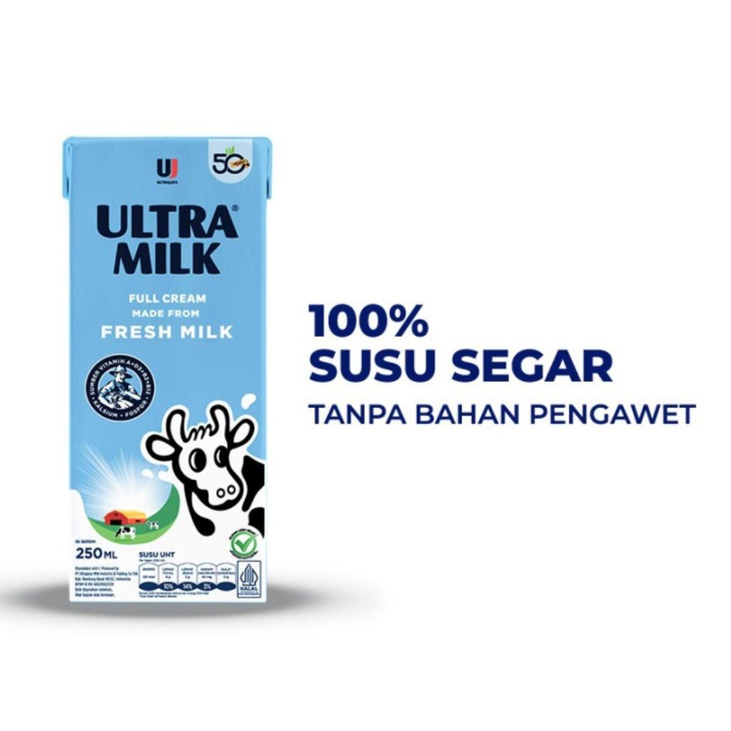 Jual Ultra Milk Susu UHT 250 ml. 1 Dus isi 24 pcs. | Shopee Indonesia