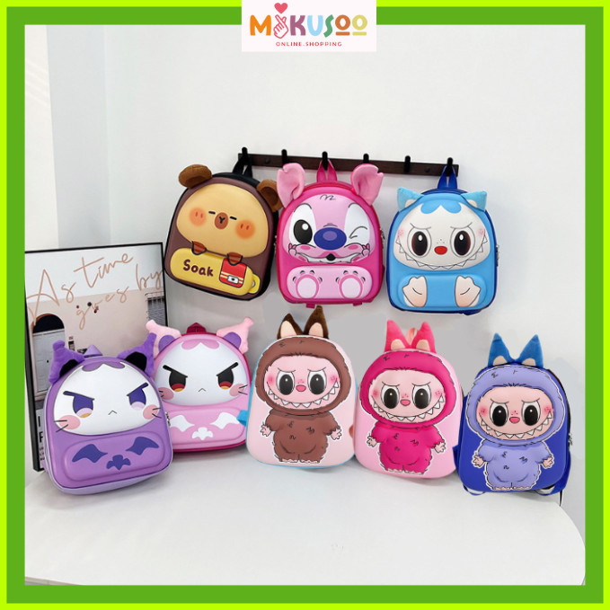 Jual Mikusoo Tas 3D Timbul Hardcase Anak TK PAUD Kartun Labubu Capybara Sanrio Kuromi Lucu ...