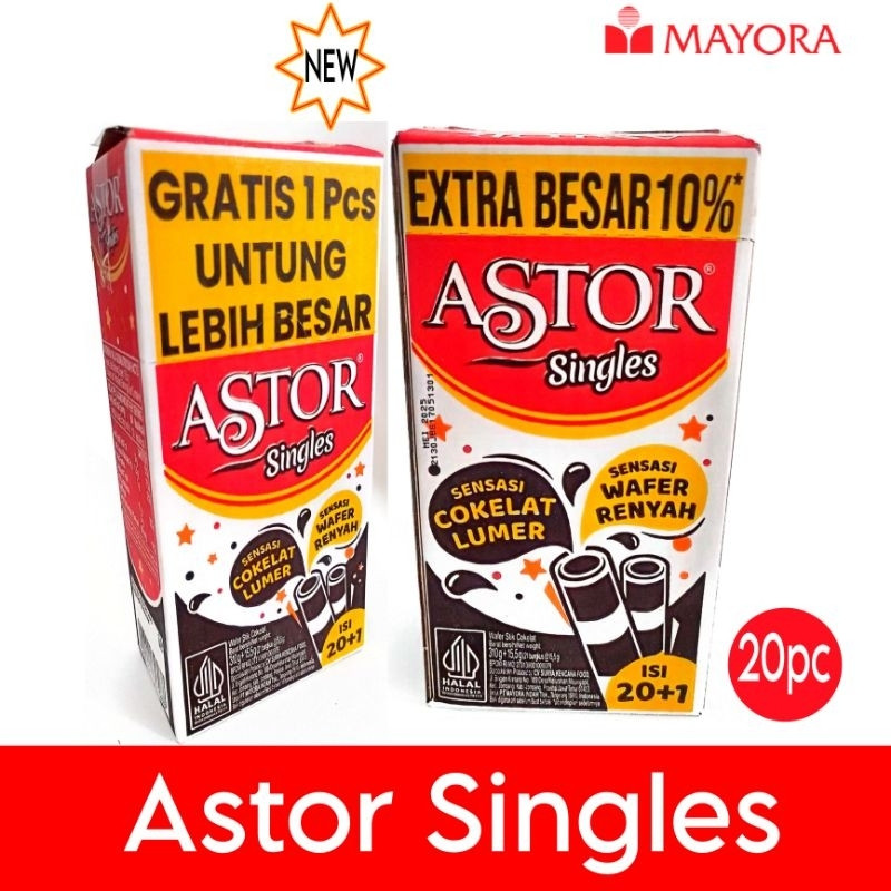 Jual Astor Singles Wafer Stik isi 20 pcs - Wafer Renyah Cokelat ...