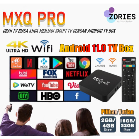 Jual 【ZORIES】Mxq Pro Android Tv Box 4K Hd Smart Set Top Box 4G+32G Bluetooth Digital Stb Tv Box ...