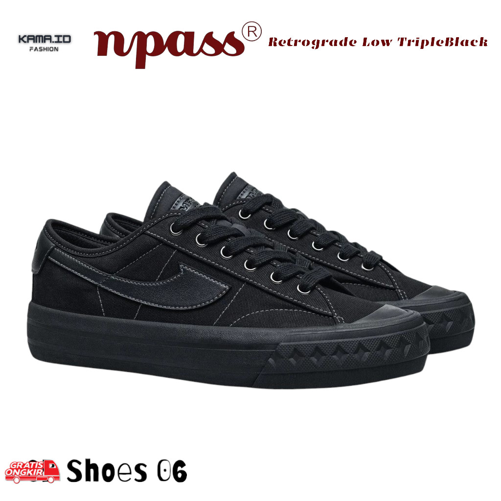 Jual Sepatu Terbaru / Sepatu Compass Retrograde Low Triple Black ...