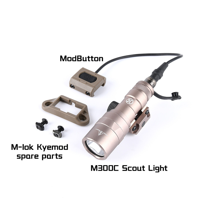 Jual WADSN airsofty equipment Tactical M300C Flashlight For 20mm ...