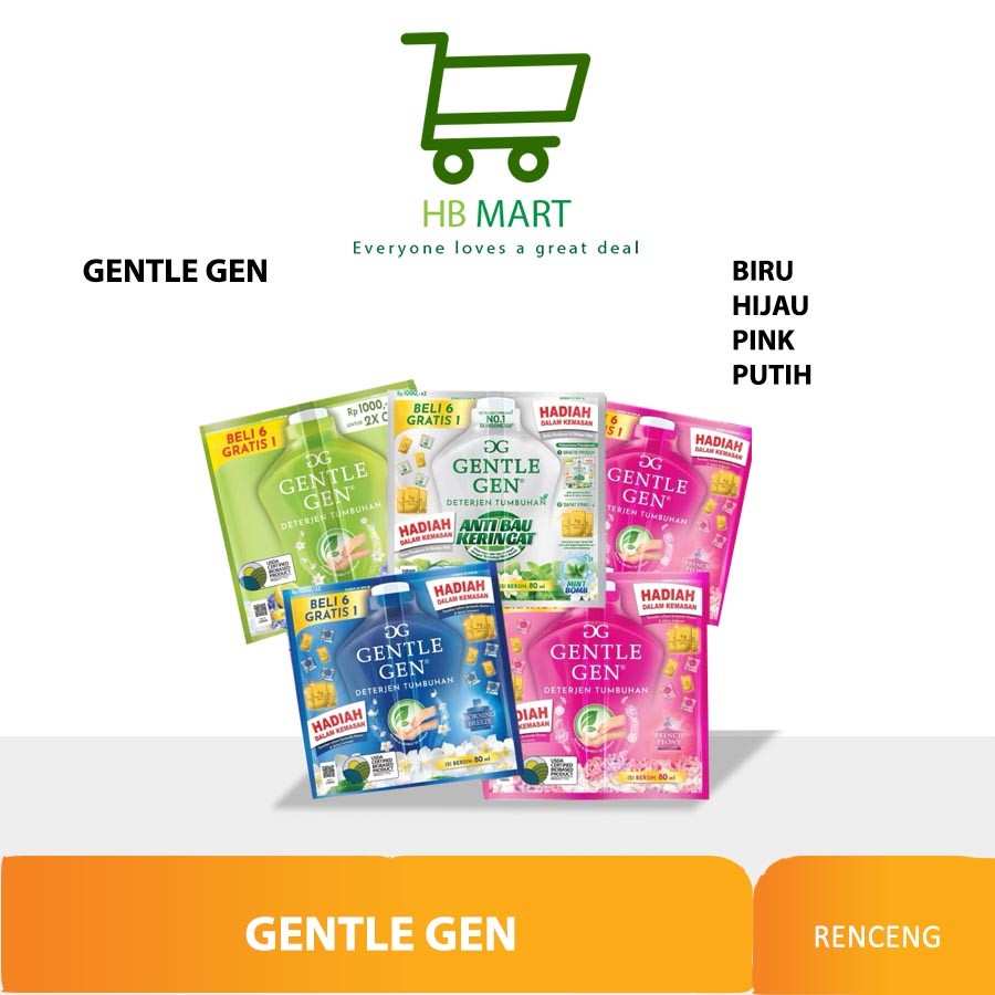 Jual GENTLE GEN LIQUID RENCENG DETERGEN CAIR DOUBLE SACHET RENCENG ...