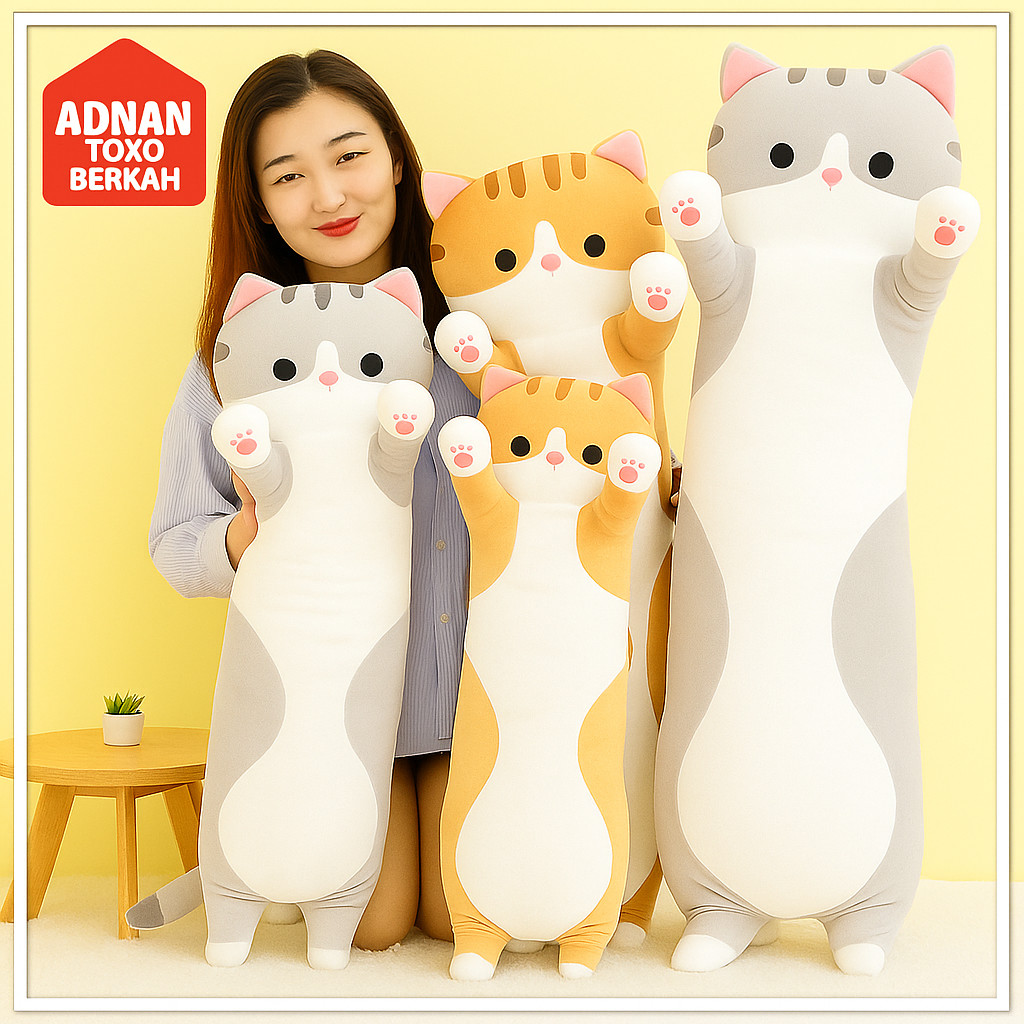 Jual Boneka Guling Kucing Berdiri Tinggi 60Cm Kado Buat Anak Tersayang ...