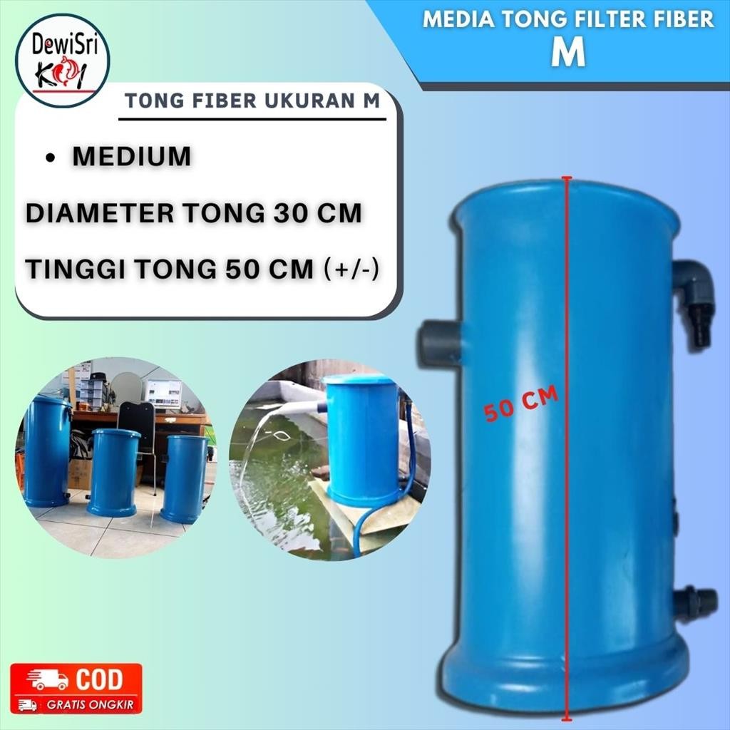 Jual Tong Filter Kolam Ikan Fiber Ukuran M – Tabung Aquarium Diameter ...