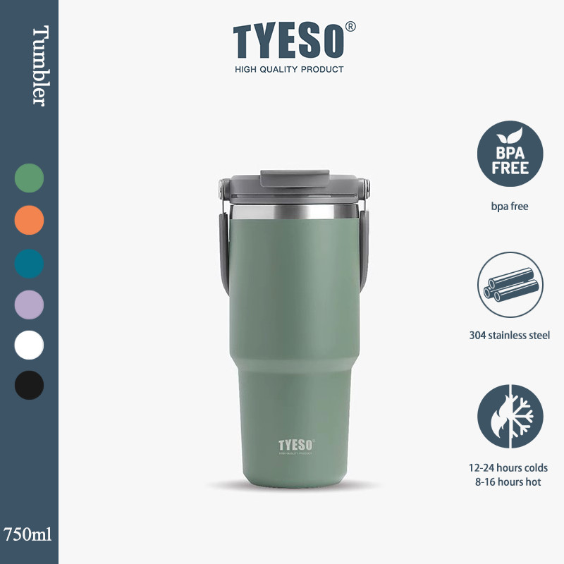 Jual Original Tyeso Tumbler Portable Stainless 750 mL TS-8827 Thermos Cup Vacuum Insulated ...