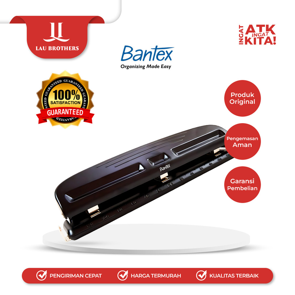 Jual BANTEX 3 PEMBOLONG KERTAS/ HOLE PUNCH BD6333 (1PC) | Shopee Indonesia