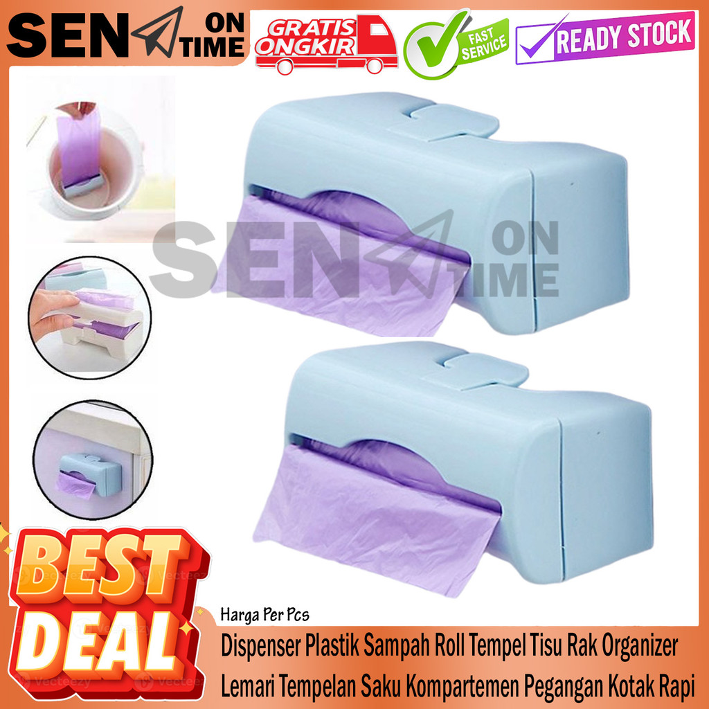 Jual Dispenser Plastik Sampah Roll Tempel Kabinet Kotak Sekat Laci ...