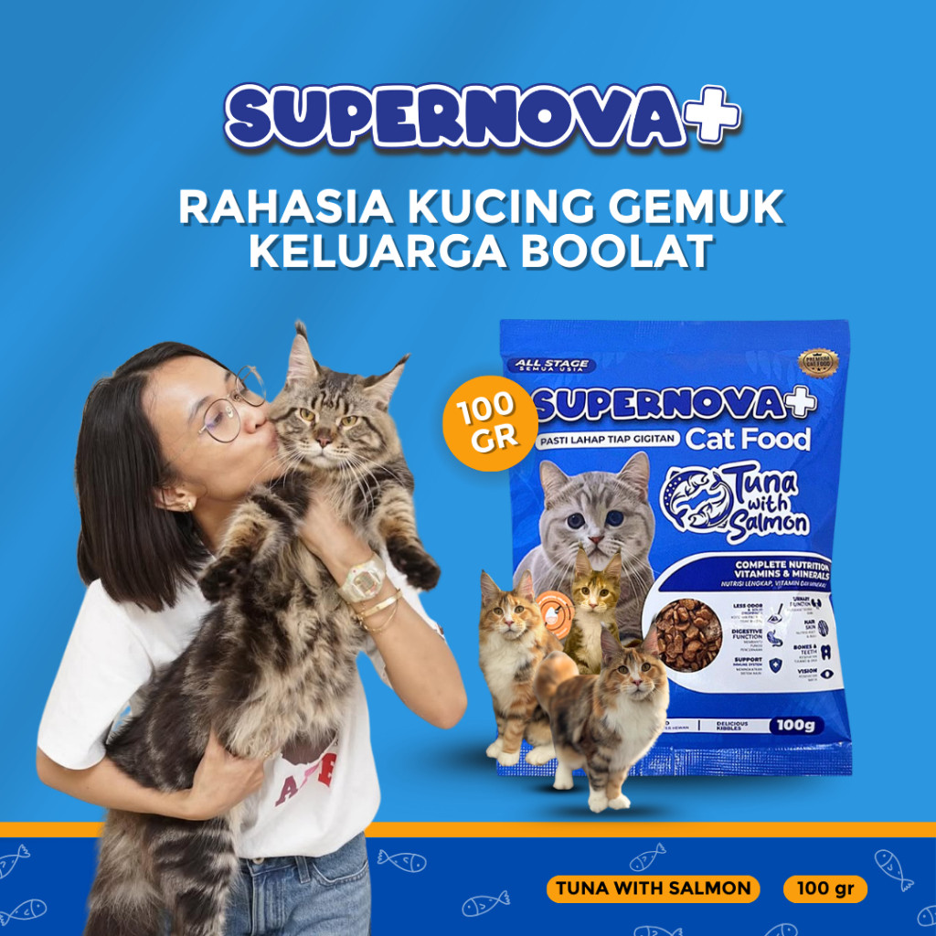 Jual Supernova Cat Dry Food 100 GR Makanan Kucing Kering Tuna Salmon ...