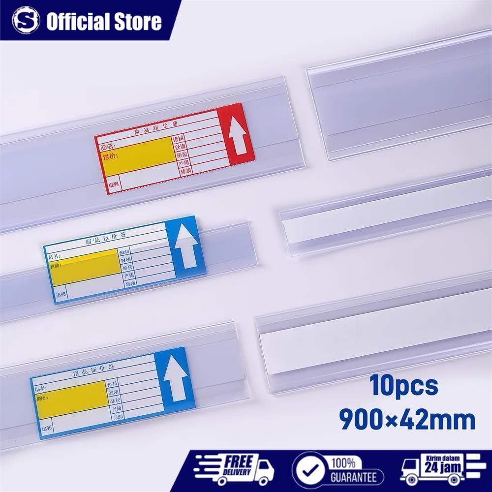 Jual 10PCS Papan Harga Price Tag Price Rail Double Tape Price Rail Rak ...