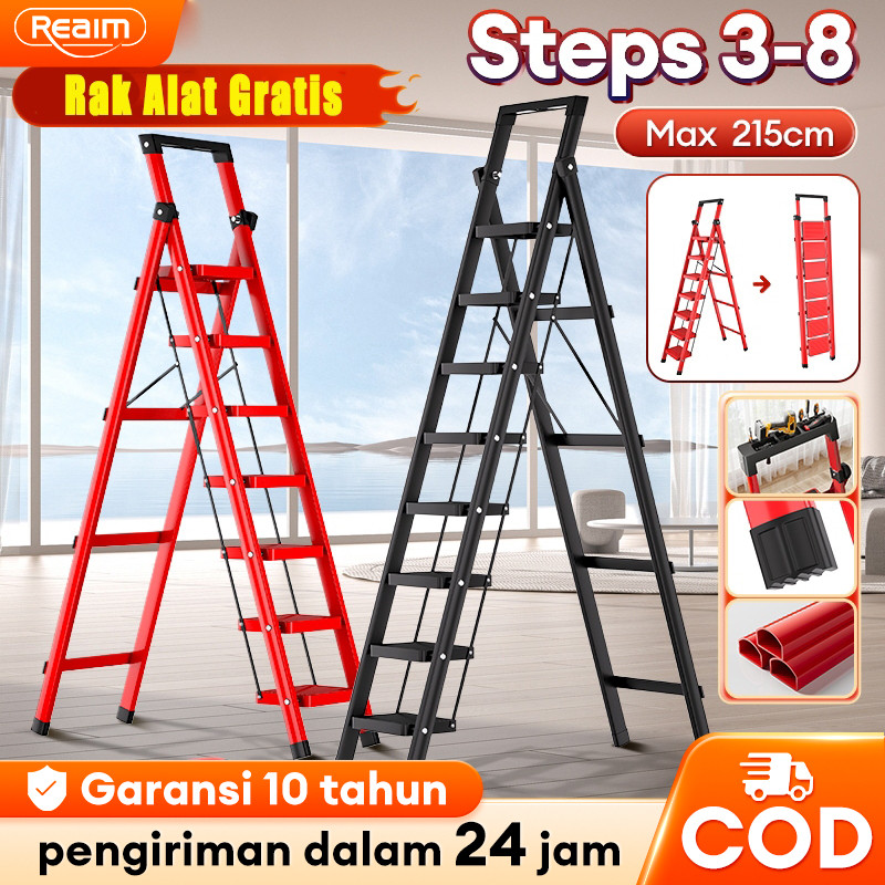 Jual Tangga Lipat Multifungsi 7 Setp Tangga Rumah Lipat Tangga Besi ...