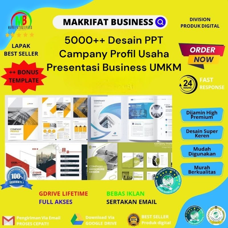 Jual [TMP] 5000++ SLIDE TEMPLATE DESAIN COMPANY PROFILE PREMIUM FORMAT ...