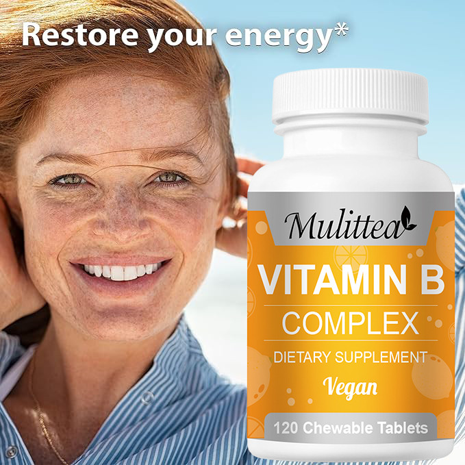 Jual Mulittea Vitamin B Complex Chewable Tablets Relieves stress ...
