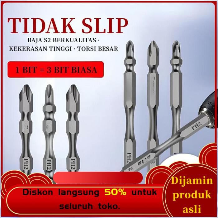 Jual Mata obeng magnet 1 pack isi 10 pcs memudahkan untuk pemasangan ...